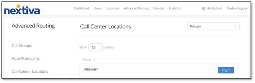 Accessing Nextiva Call Center configuration portal | Nextiva Support