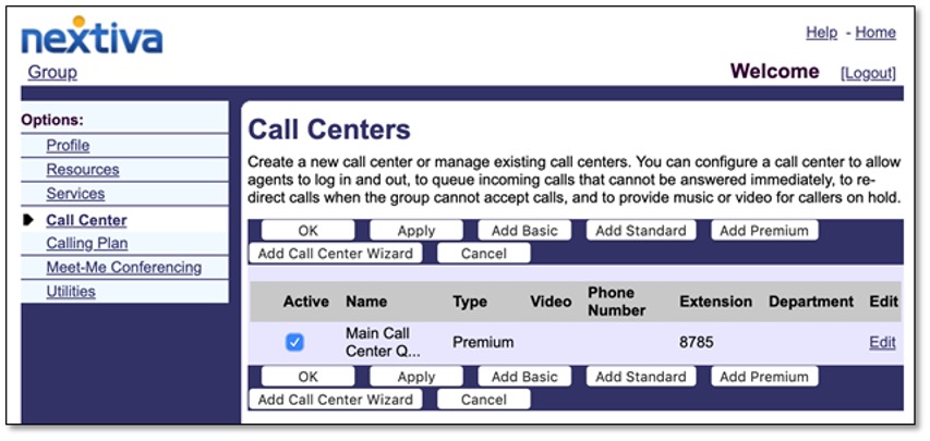 Accessing Nextiva Call Center configuration portal - Nextiva Support