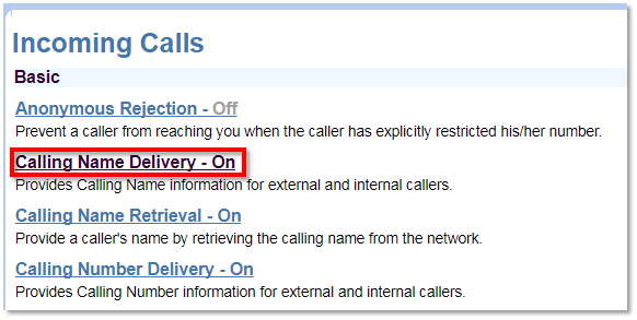 Updating Calling Name and Number Settings | Nextiva Support