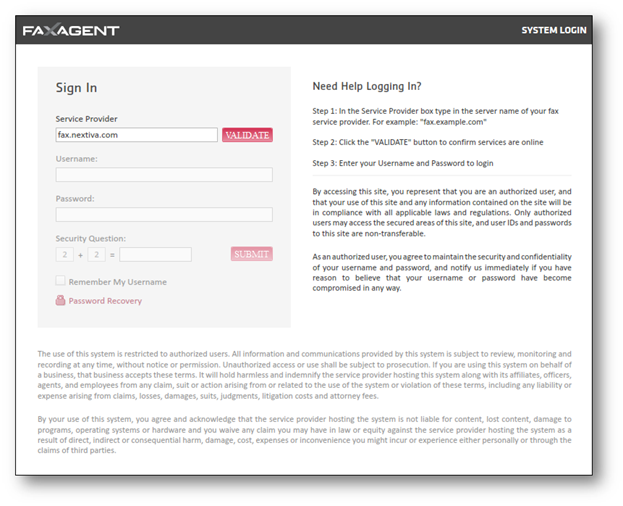 Nextiva vFAX print client - Nextiva Support