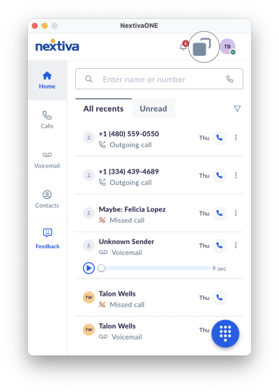 NextivaONE Mini View | Nextiva Support