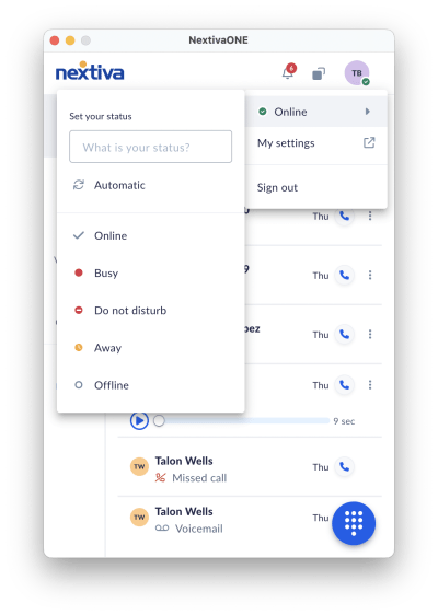 NextivaONE Mini View | Nextiva Support