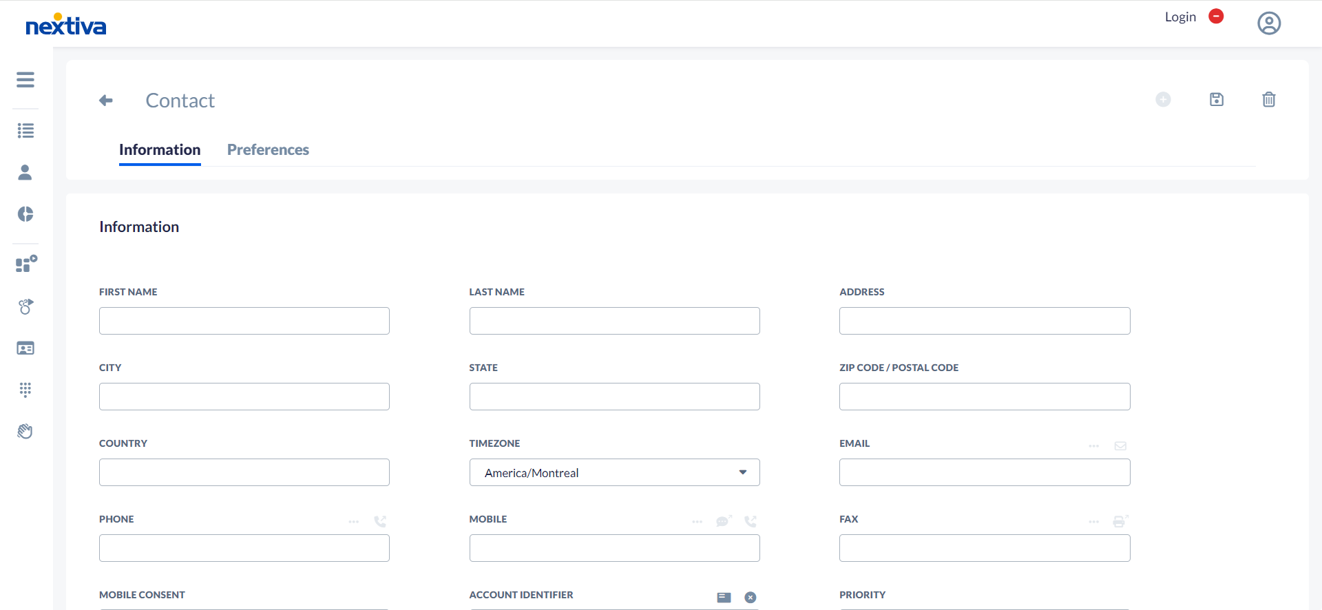 Nextiva Contact Center: Contacts | Nextiva Support