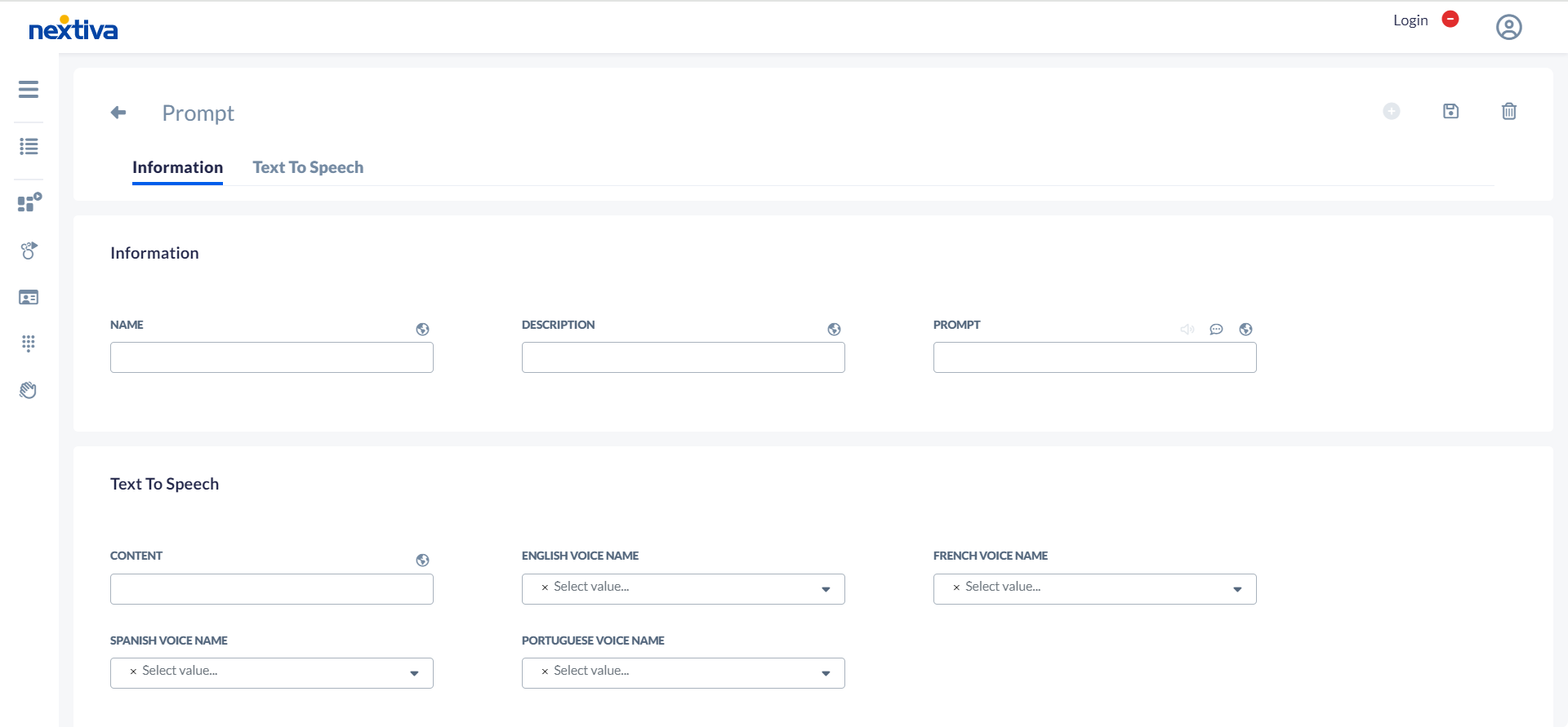Nextiva Contact Center: Prompts | Nextiva Support
