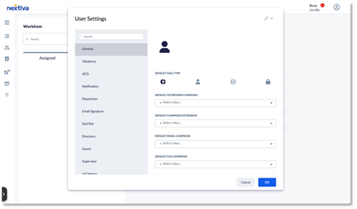 Nextiva Contact Center: User Settings - Nextiva Support