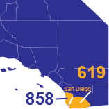 San Diego, CA Local Phone Numbers | Area Code 858