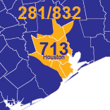 Houston, TX Local Phone Numbers | Area Codes 281, 832